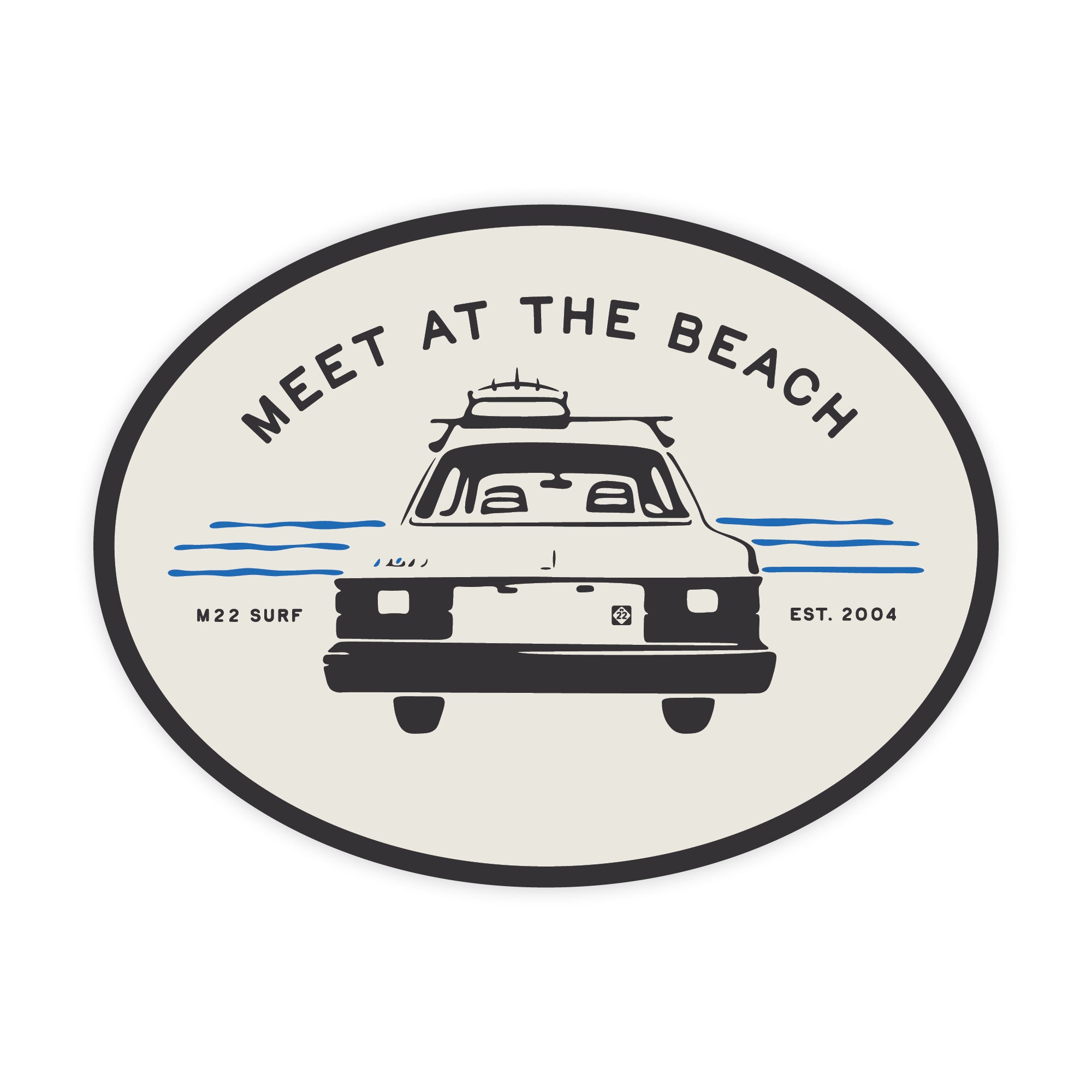 MEET AT THE BEACH STICKER – M22